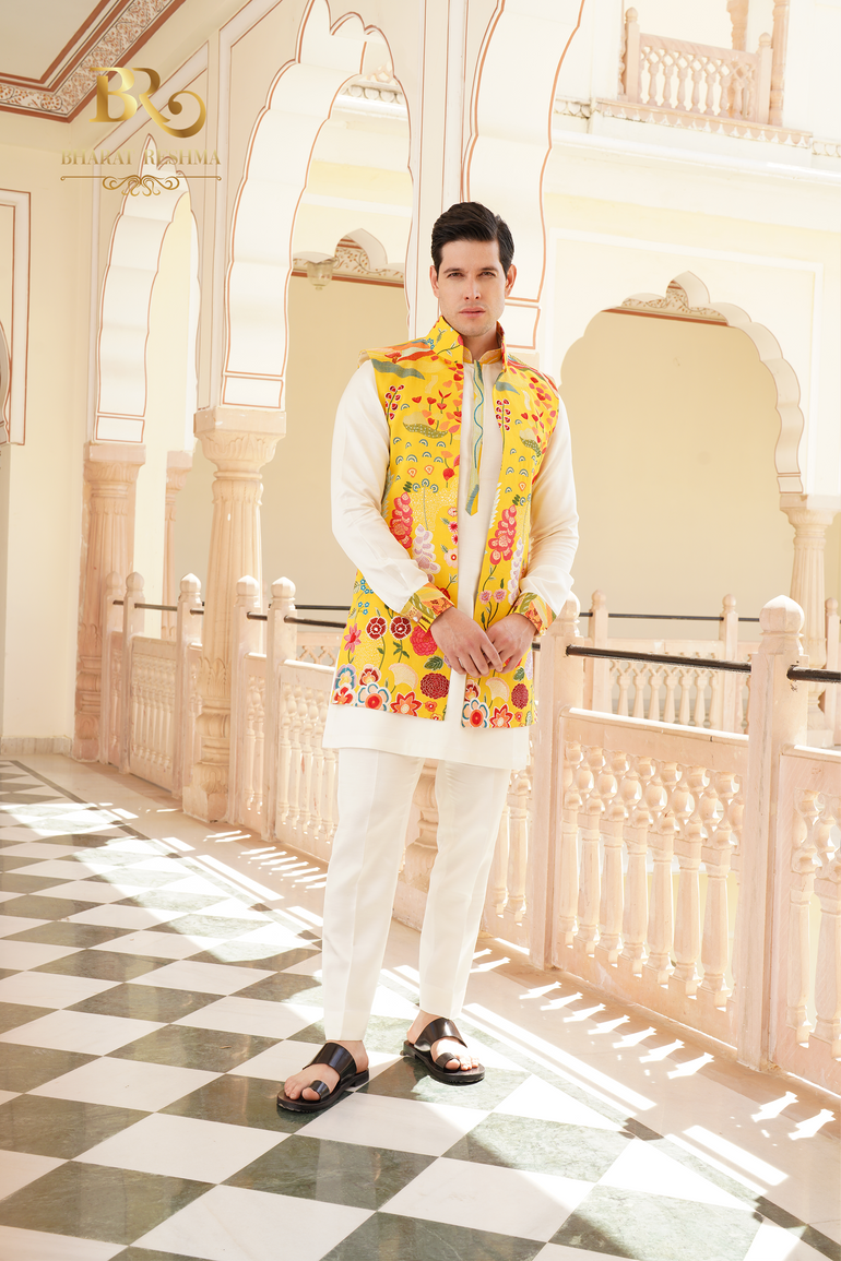 Premium Haldi Dress for Men & Grooms | Custom-Made Haldi Outfits
